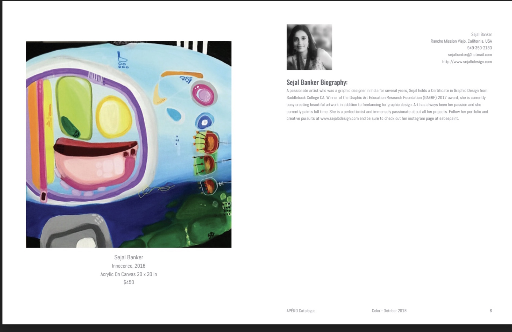Gallery showings & features – sejalbanker art